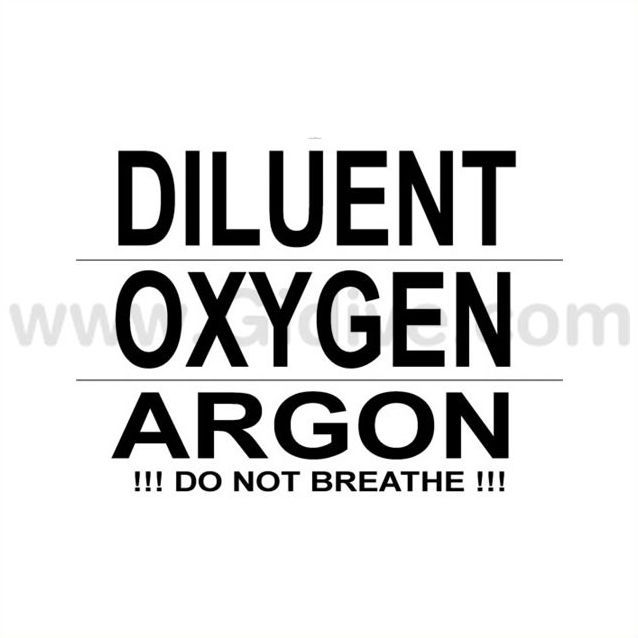 DTD Sticker Diluent/Oxygen/Argon Scuba Tech Diving Buy and Sales in ...