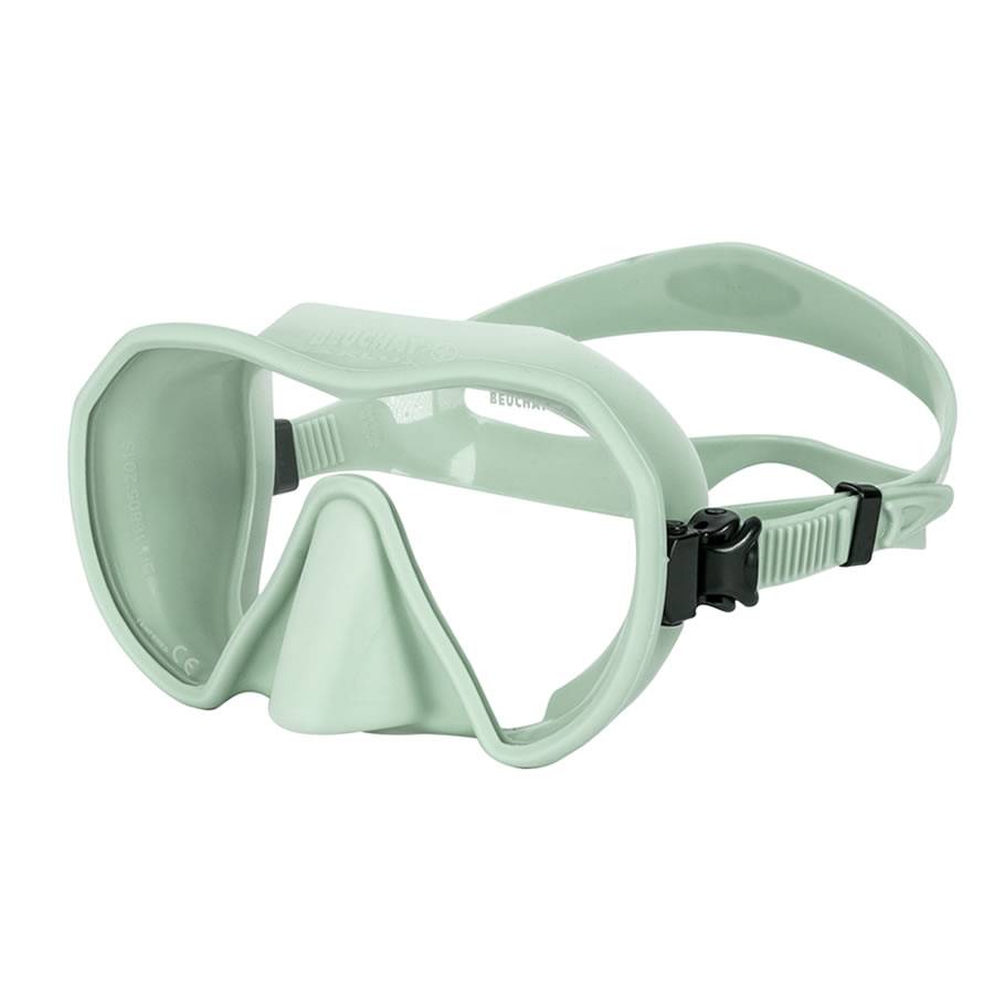 Beuchat Maxlux S Mask Almond Green Freedive and Spearfishing Buy and Sales in Gidive Store