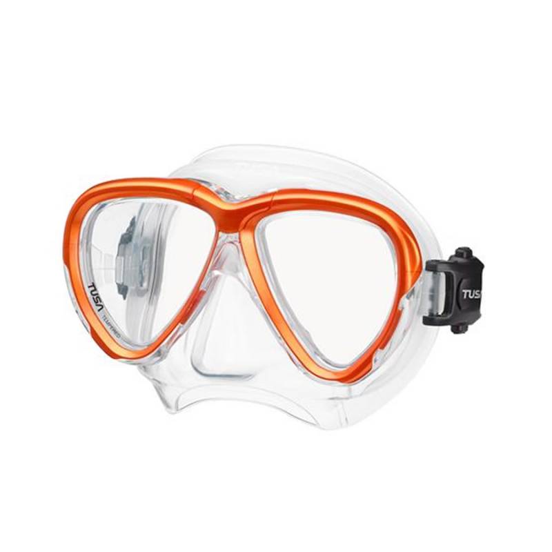 Tusa Intega Mask Clear / Orange Scuba Diving Buy and Sales in Gidive Store