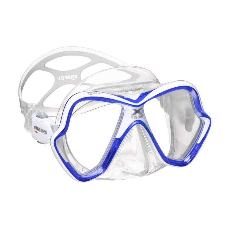 Mares X-Vision Mask Clear / Blue Scuba Diving Buy and Sales in Gidive Store