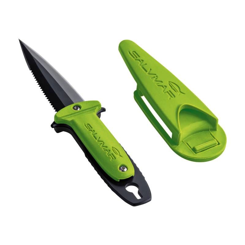 Salvimar Atlantis Black Blade Green Knife Freedive and Spearfishing Buy ...