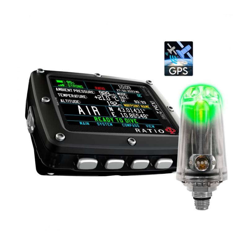 Ratio iX3M 2 Tech+ GPS + Transmitter Scuba Tech Diving Buy and Sales in Gidive Store