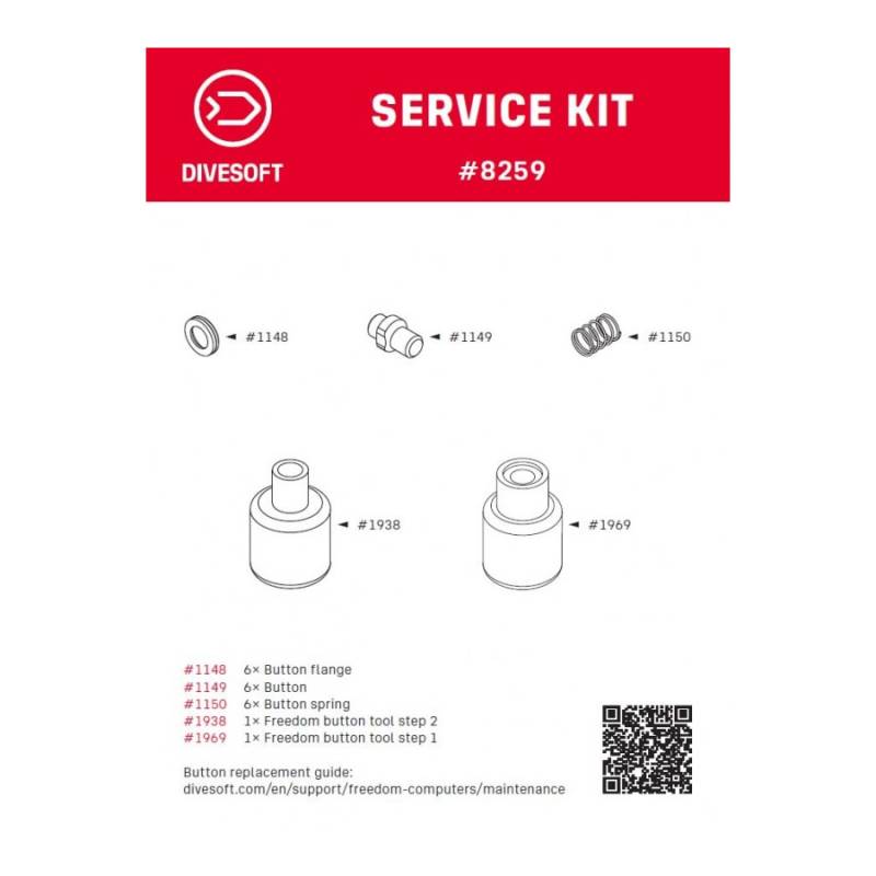 Divesoft Freedom / Liberty Handset Button Service Kit Scuba Diving Buy ...