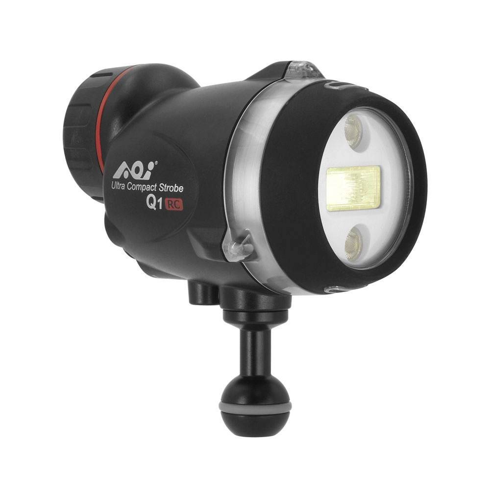 AOI Q1RC Ultra Compact Strobe with RC TTL (UCS-Q1RC) Black Scuba Diving ...