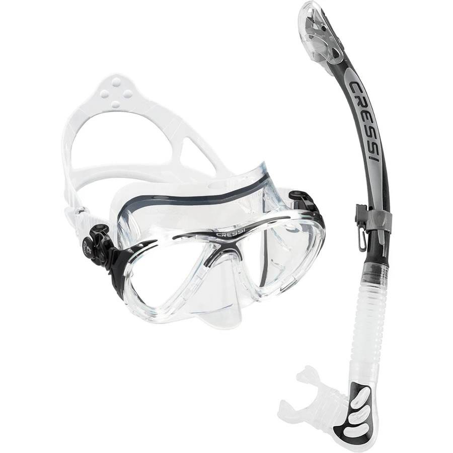 Cressi Set Evo Big Eyes Mask + Alpha Ultra Dry Snorkel Clear / Black ...