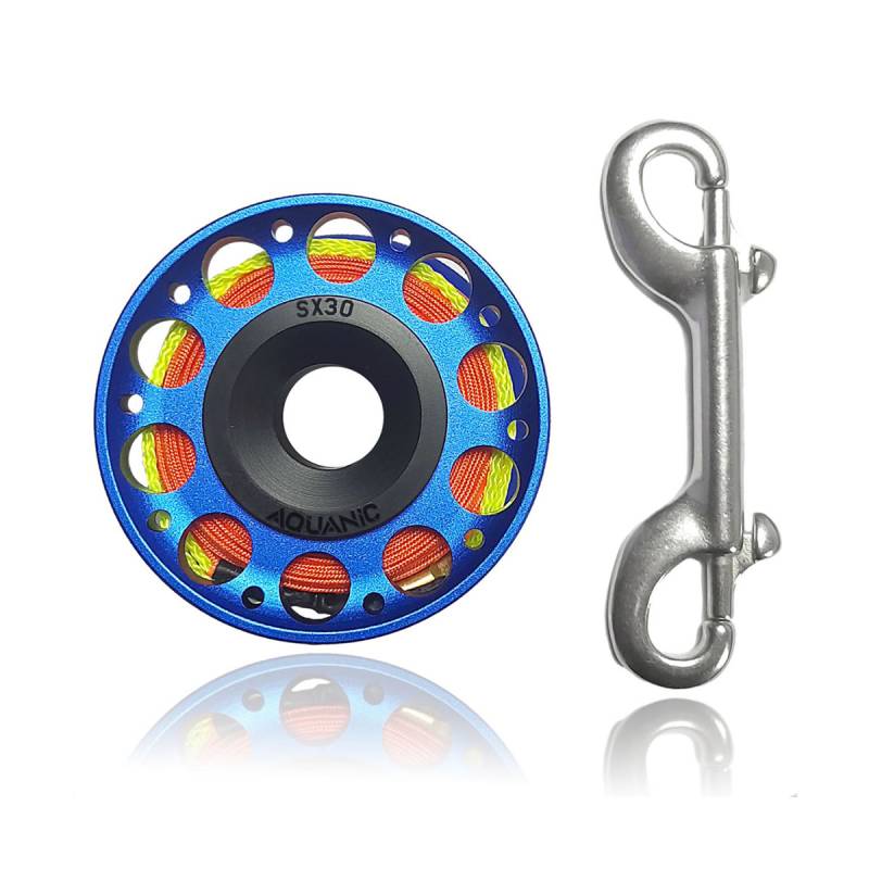 Aquanic Aluminium Spool 30m Blue Scuba Diving Buy and Sales in Gidive Store