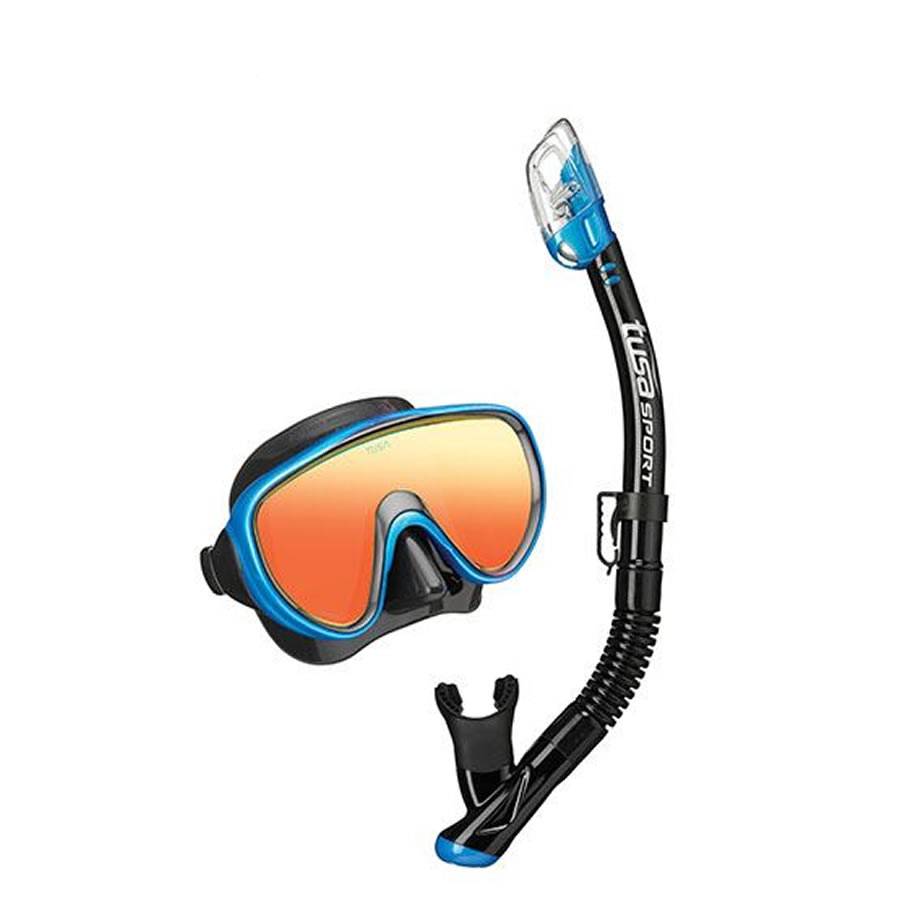 Tusa Set Serene Mask + USP-250 Snorkel Blue / Mirror Scuba Diving Buy ...
